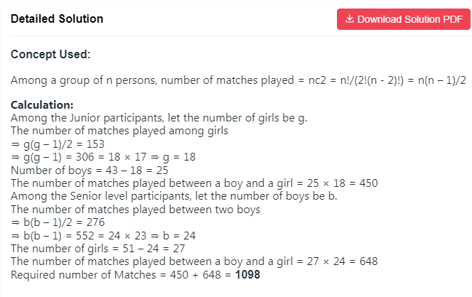 CAT Previous Year Questions| Permutation & Combination – IIMking.com